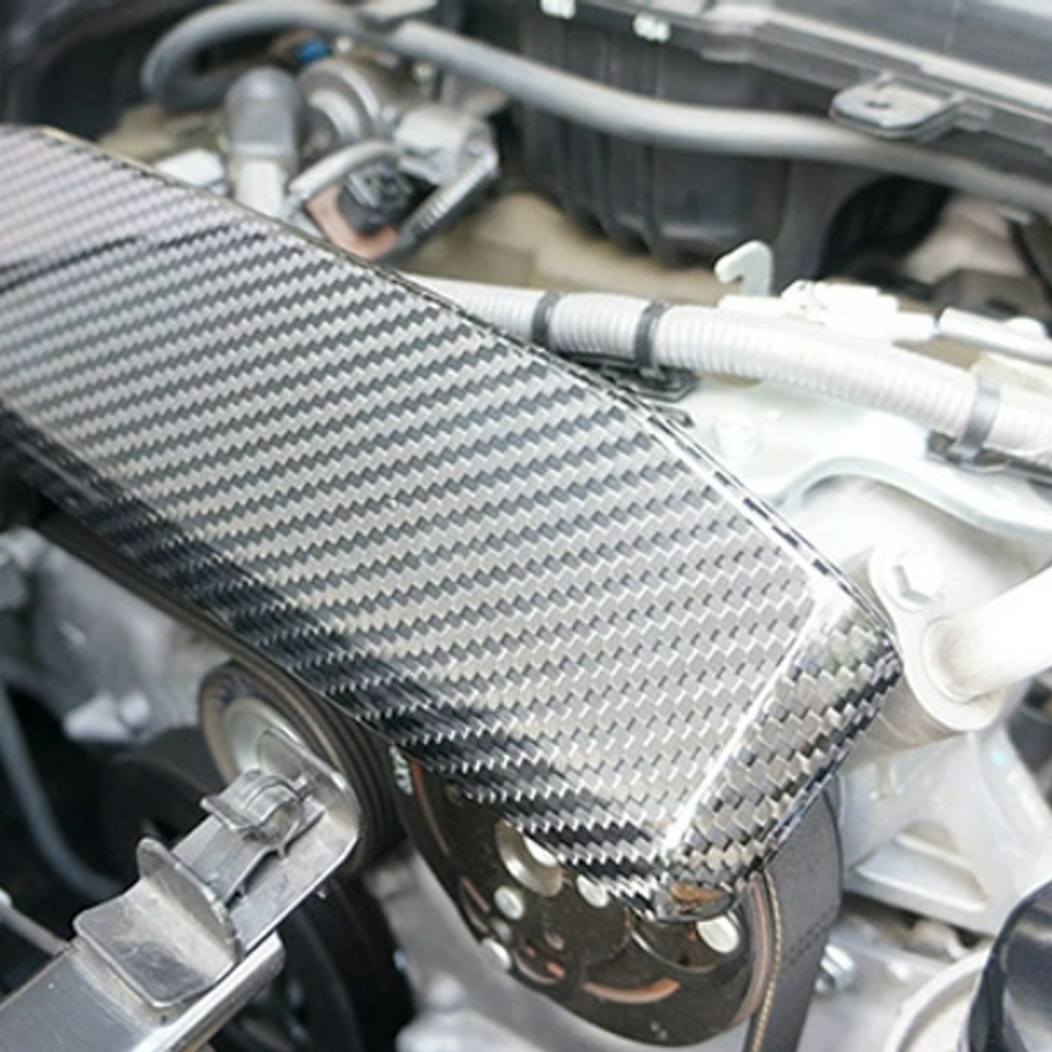 Subaru WRX Engine Bay Upgrade: Carbon Pulley Cover