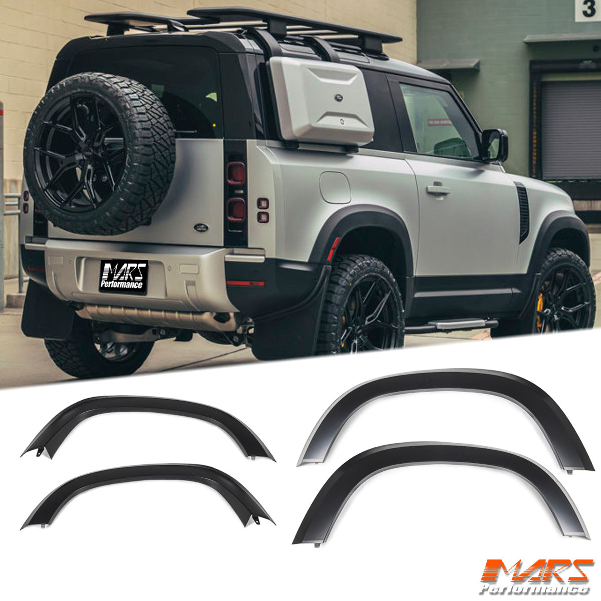 Matt Black Wheel Arches Extensions Fender Flares for Land Rover Defend