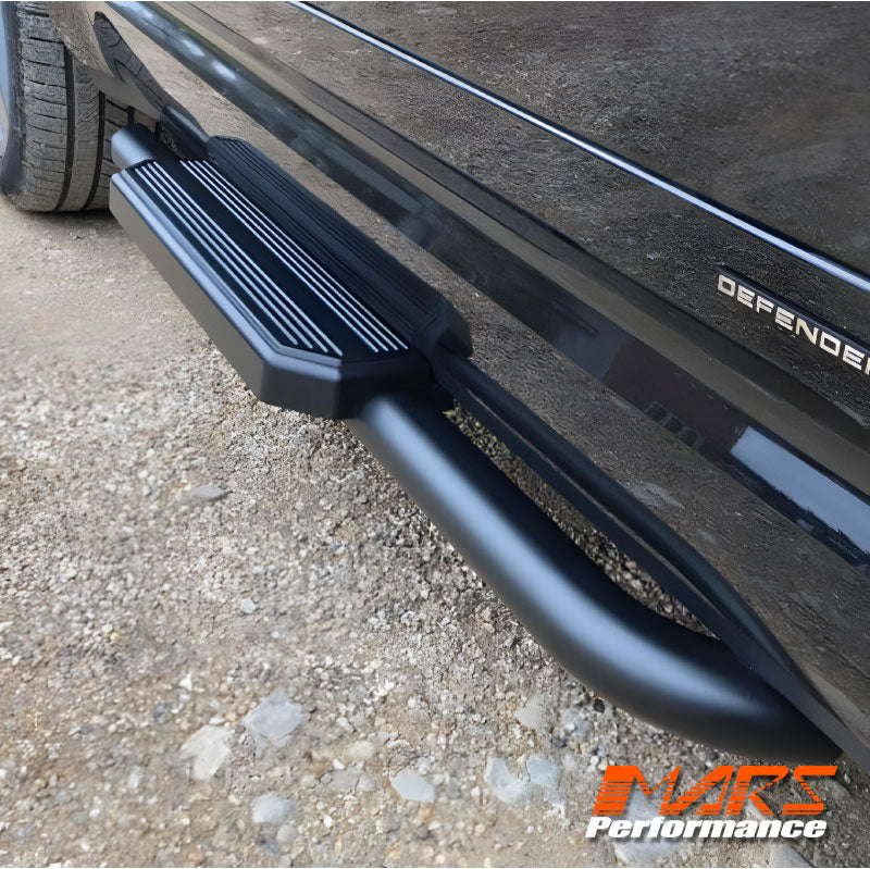 Black Foot Rest Running Boards Side Step Bar for Land Rover Defender L