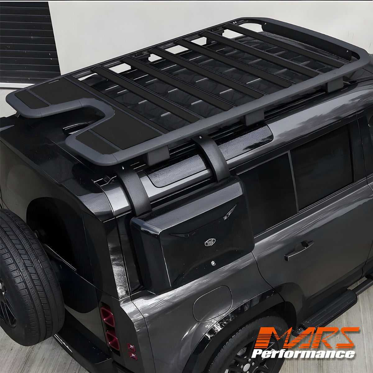 Matt Black Roof Expedition Rack kit for Land Rover Defender L663 110 2