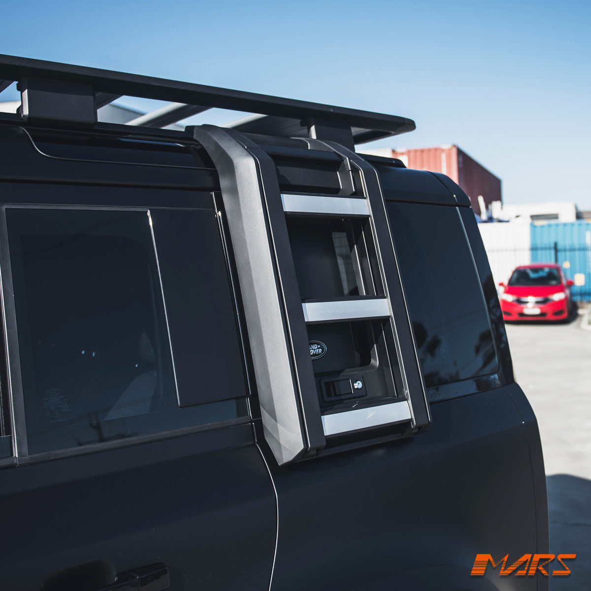 Side Folding Deployable Telescopic Ladder Step for Land Rover Defender