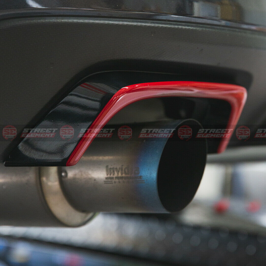 ST Style Exhaust Surround Covers For 2014-2021 Subaru WRX/STI V1 (RED/