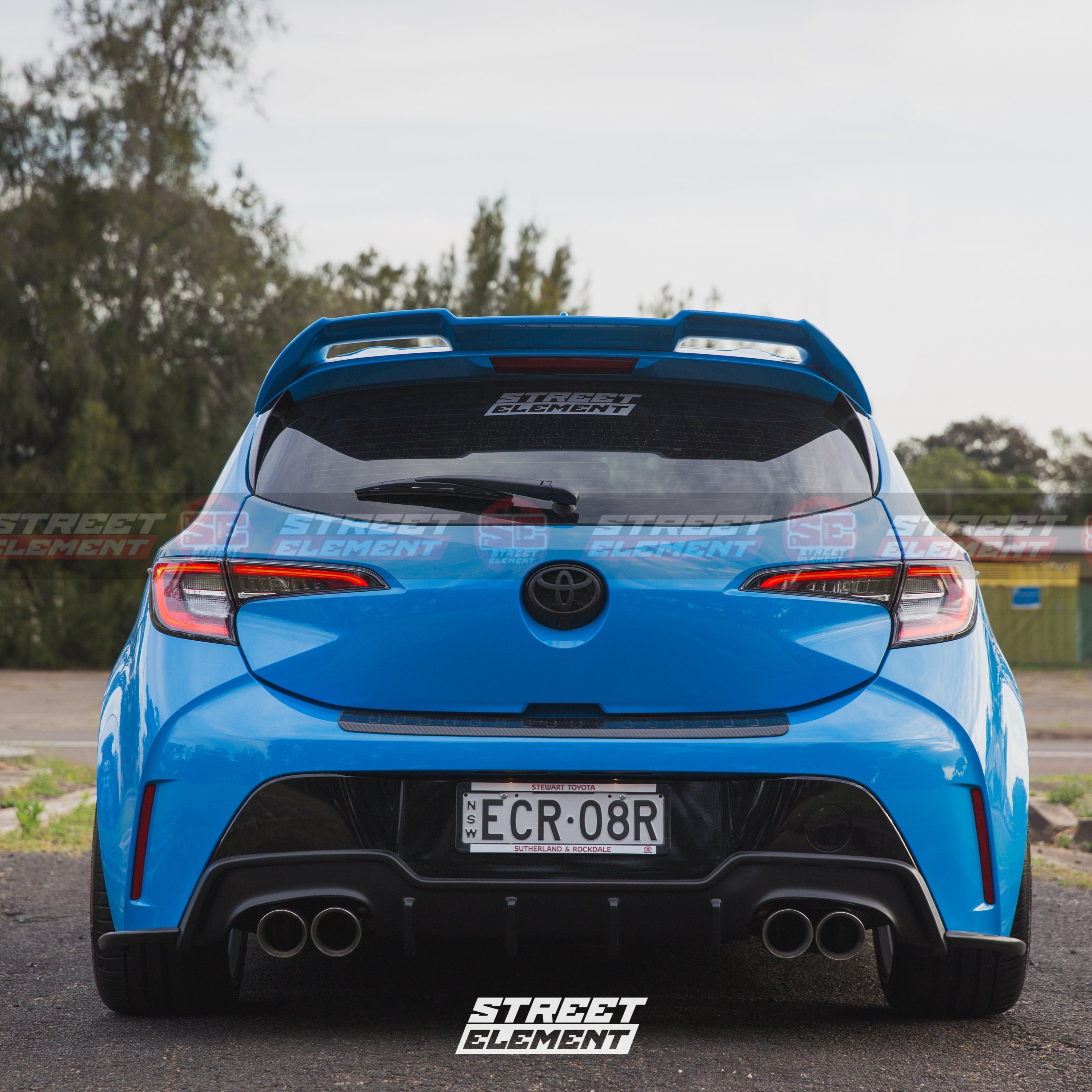 STREET ELEMENT TOM'S Style Rear Under Diffuser For 2018-2021 Toyota Co